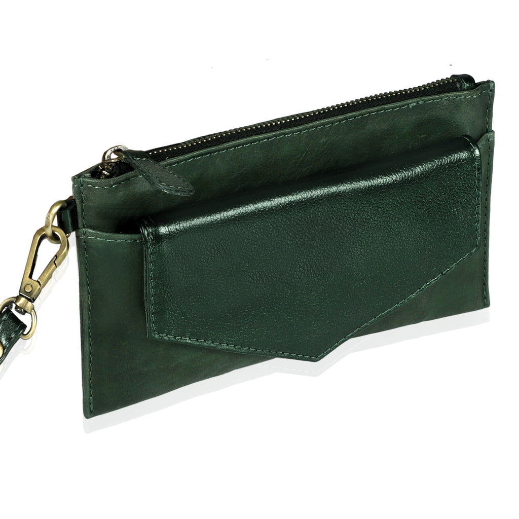 EMERALD LEATHER WALLET - FOREST GREEN